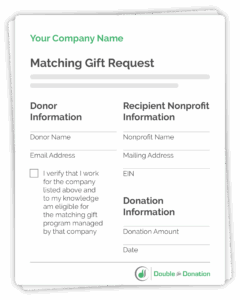 What to Know About Double the Donation’s Standard Matching Gift Form