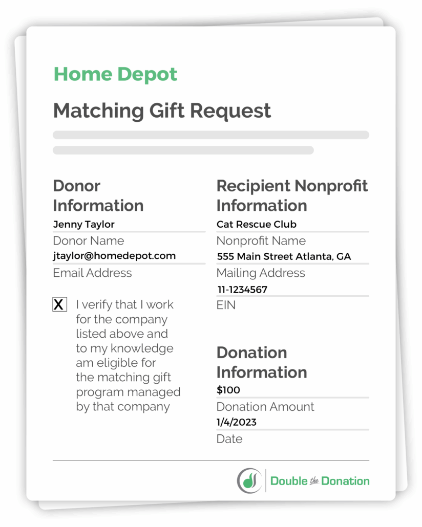 What to Know About Double the Donation’s Standard Matching Gift Form