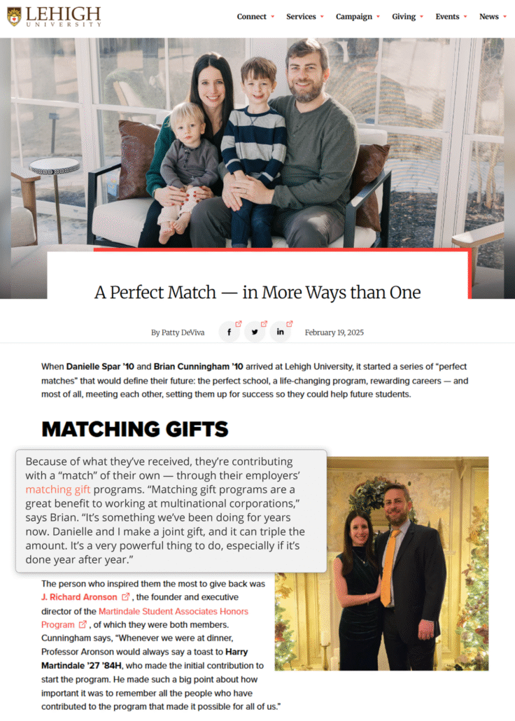 Examples & Insights from the Matching Gift Idea Exchange