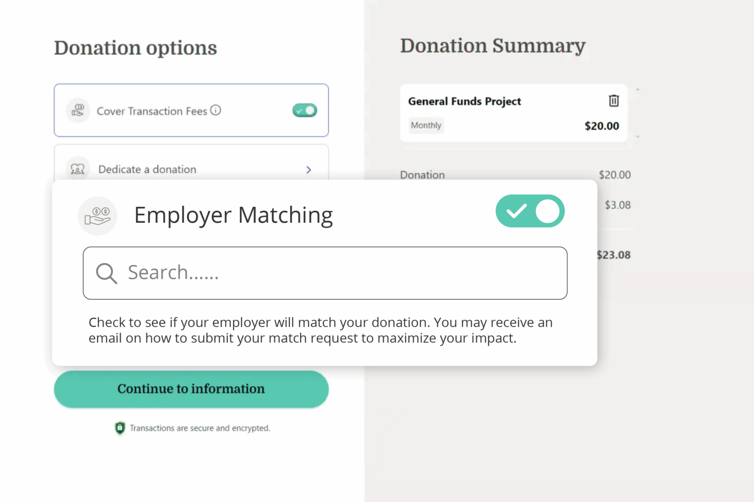Double the Donation + Classy Integration Pricing
